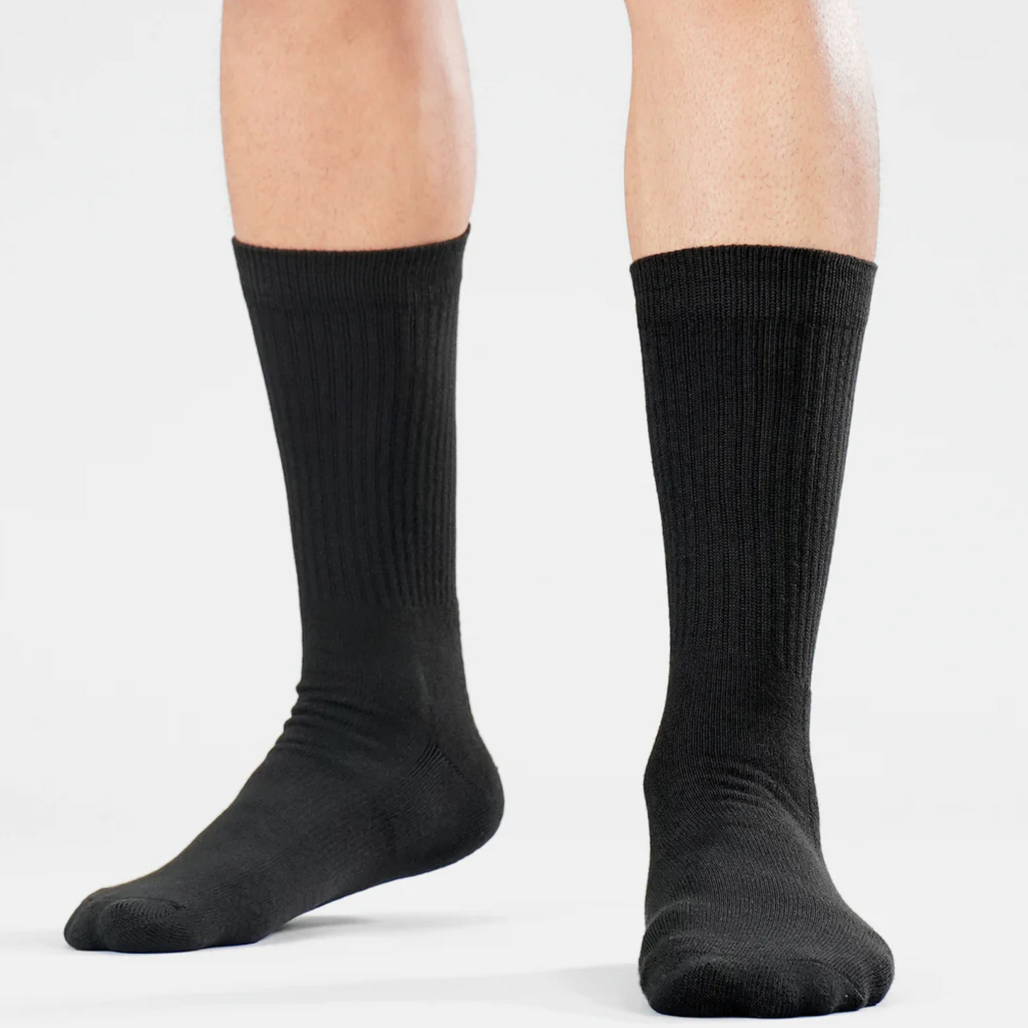Single Pair Black Crew Sock – Two of All Bosses