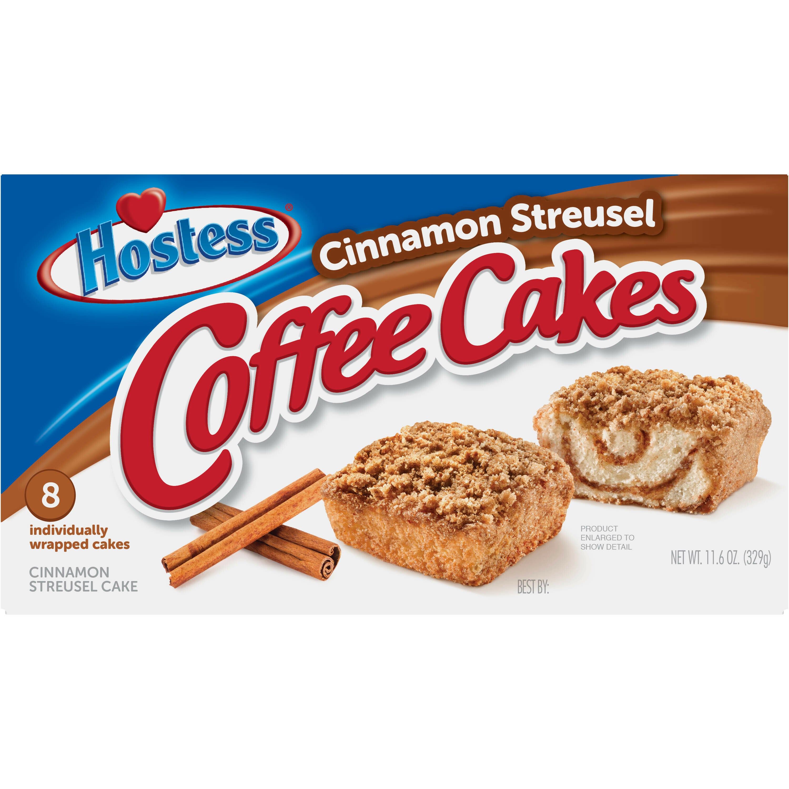 Hostess "Coffee Cakes Cinnamon Streusel 8ct. /11.6oz – Two of All Bosses