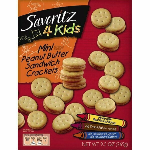 Savoritz Mini Peanut Butter Sandwich crackers 8.8oz – Two of All Bosses