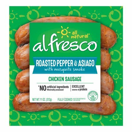 Al Fresco Chicken Sausage 4ct (contains pork) Roasted Pepper & Asiago ...